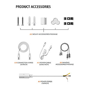 ONLYLUX 8 Pack 4FT Linkable LED Shop Light for Garage, Workshops, 6500K Cool Daylight 50W (300w Equivalent), Plug and Play, Hanging or Surface Mount, with Power Cord and On/Off Switch, ETL Certified