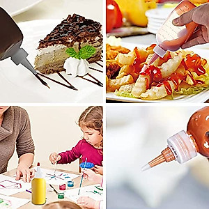 seewavom 10 Pack 4 Ounce Plastic Squeeze Bottles With Caps Plastic Small Dispensing Bottles Crafts, Art, Glue, Kitchen