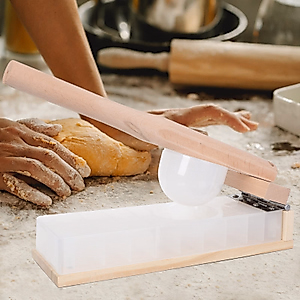 GANAZONO Tortilla Press Plastic Tortilla Maker Wood Dumpling Press Maker Chinese Baozi Press Dough Press Pierogi Maker Ravioli Hand Pie Maker Pastry Kitchen Gadgets Tool