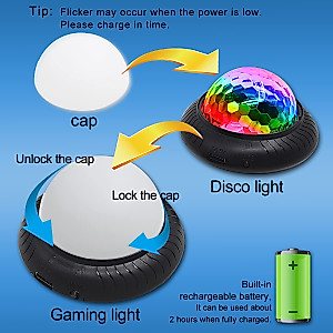 Ljnyiwan 2 PCS Gaming Lights, RGB Lighting with Music Sync, Gamer Gifts, Gaming Room Decor, Multiple Colors 2-in-1 Effect LED Lights
