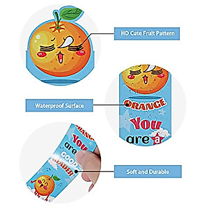MWOOT 30 Pieces Fruit Paper Bookmarks,Inspirational Book Makers for Students Reading Lovers,Cute Book Page Marks for Kids Teens, Creative Page Clips for Game Prizes School Gifts(15 Styles,15x4cm)
