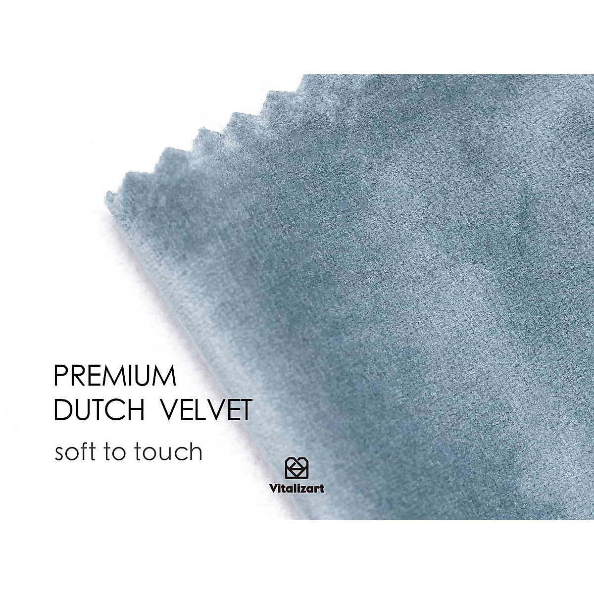 Vitalizart Dusty Blue Velvet Ribbon Set 3/8" x 15 Yd Wooden Spool Fabric Trim 3 Rolls * 5 Yd for Christmas Wreath Decoration Handmade Craft Ornaments Gift Wrapping & Bow Making