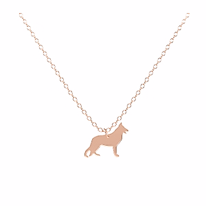 Sterling Silver 14k Gold/Rose Gold Necklace, Rottweiler, Great Dane, Pitbull, Border Collie, German Shepherd, Australian Shepherd, Doberman, Cocker Spaniel, Sterling Silver, No Gemstone