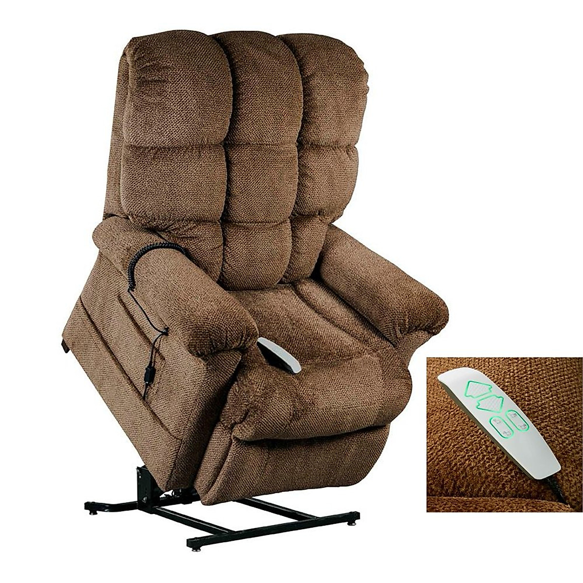 Windermere Burton NM1650 Power Lift Chair Recliner Infinite Position with Trendelenburg by Mega Motion - NutMeg