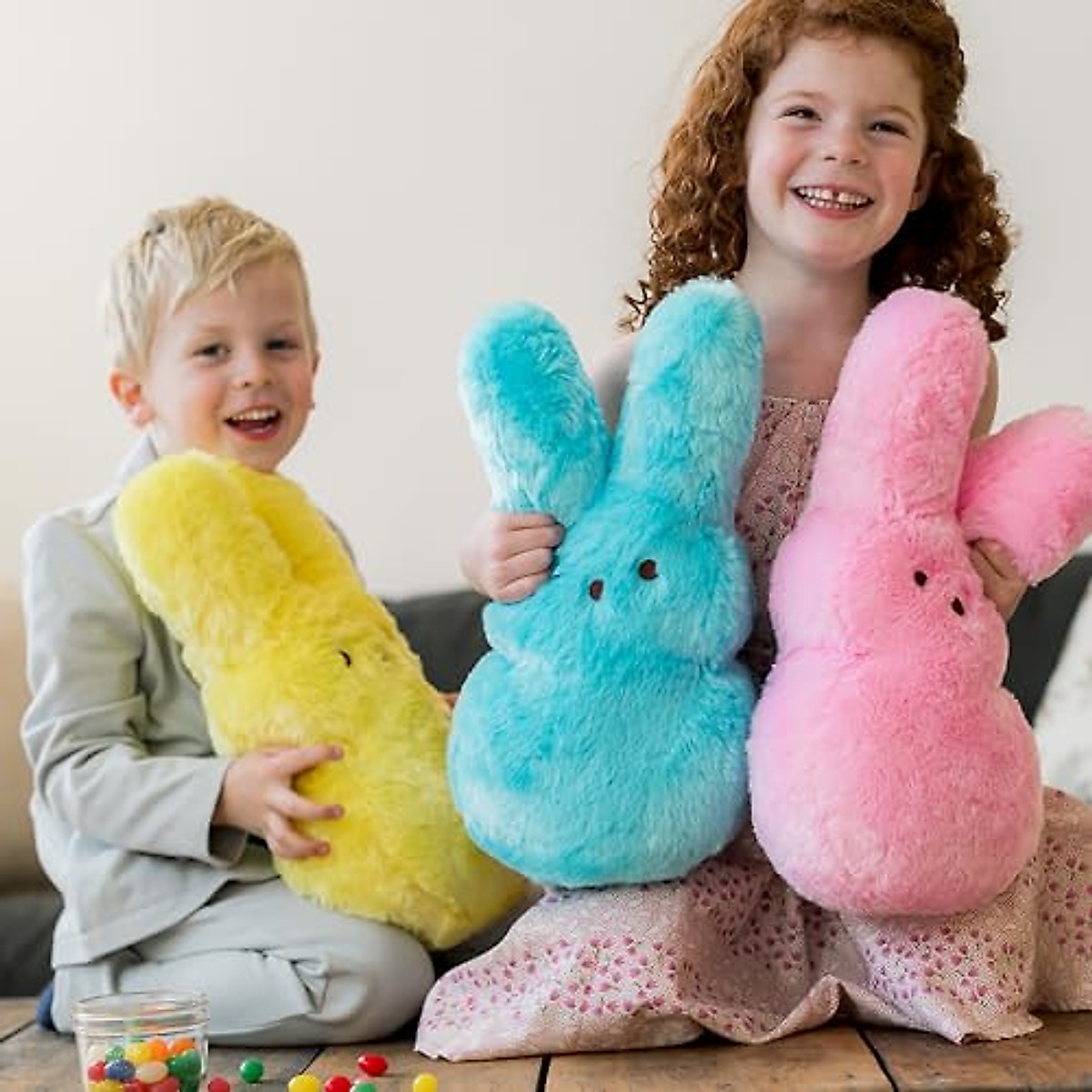 Animal Adventure | Shaggy Bunny Peeps | 15” Collectible Plush | Pink