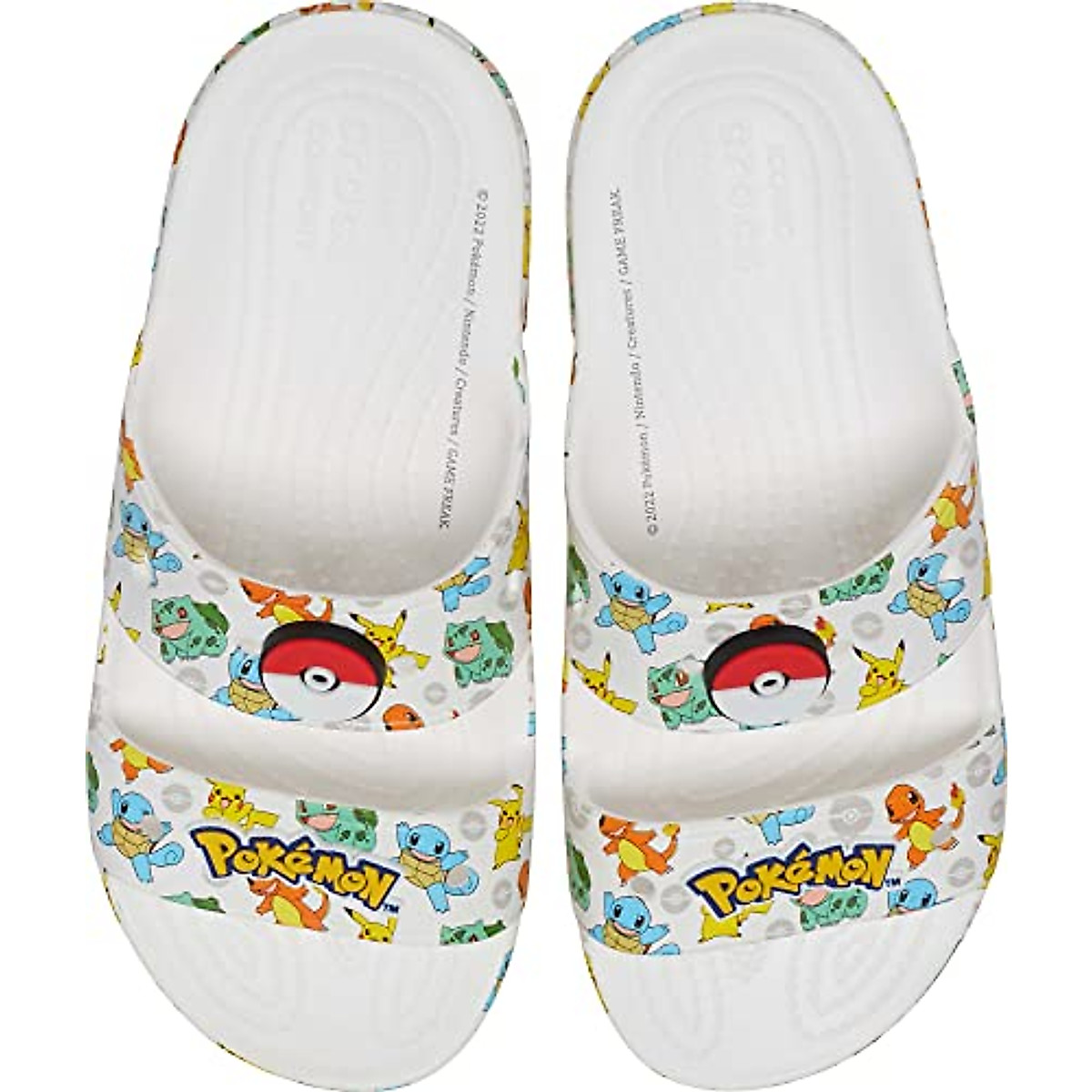 Crocs Unisex Classic Pikachu Sandals, Pokemon Shoes Slide, White/Multi, Numeric_8 US Men