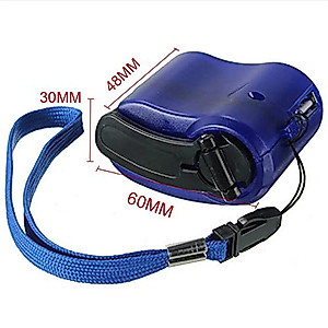 Survival Kit USB Hand Crank Manual Dynamo Phone Emergency Charger for MP4 Mobile Phone Tablet Outdoor Power Supply (Black)