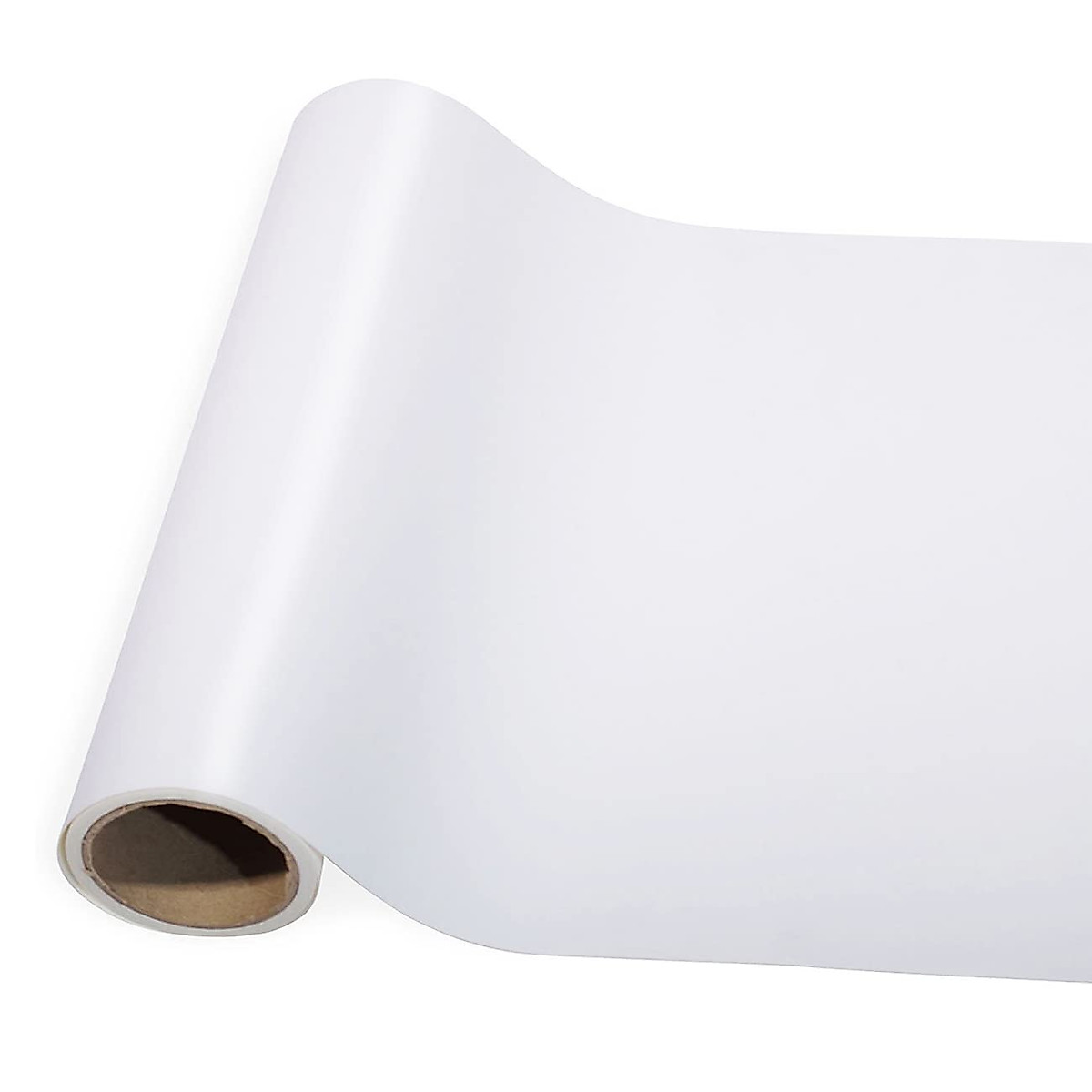 CALCA Printable Heat Transfer Vinyl Roll HTV Vinyl Rolls White Iron On Vinyl Film Eco-Solvent White HTV Rolls for Any Light or Dark Colored Fabric (19.7" X 15ft)