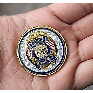 St. Michael Police Officers Challenge Coin,Patron Saint of Law Enforcement Prayer Coins