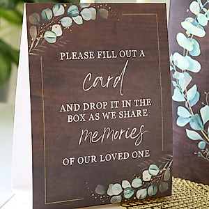 Kate Aspen Celebration of Life Memory Funeral Guest Book and Box for Memorial Service Bereavement Cards, Prayer Cards - Hard Cover Book, Box, 50 Memory Cards and Binder Rings