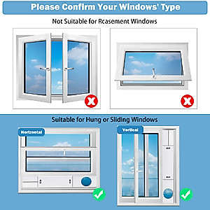 Portable Air Conditioner Window Kit, with Adjustable Window Seal for AC Unit, AC Window Vent Kit, Sliding Window Air Conditioner Kit for Doors Windows and 5.9 inch Diameter Exhaust Hose
