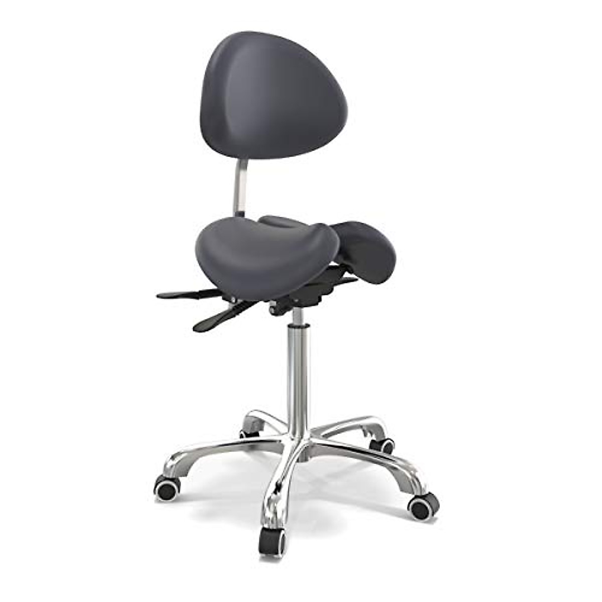 Master Massage Berkeley Ergonomic Split Seat Style Backrest Saddle Stool With Two Tilting Option In Royal Blue, 1count, Blue