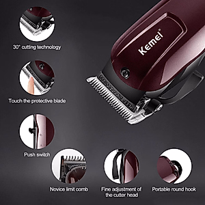Professional Hair Clippers for Men Rechargeable Barber Set Cordless Professional Hair Clippers For Barbers Trimmer For Family use km-2600