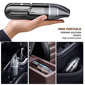 absob Cordless Vacuum Cleaner Mini Portable Handheld Car Seat Hoover 9000PA Powerful Suction Hand Vac Wet Dry Rechargeable Lightweight Home Office Keyboard Carpet Pet Dog Hair Cleaning USB Charging