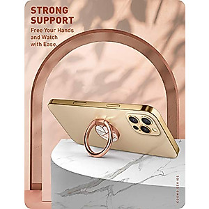 i-Blason Cell Phone Finger Ring Holder - Universal - Kickstand with 360° Rotation and 180° Flip Magnetic Car Mountable Compatible with iPhone 14/iPhone 13/Galaxy S23/Galaxy S22/Galaxy Z (Marble)