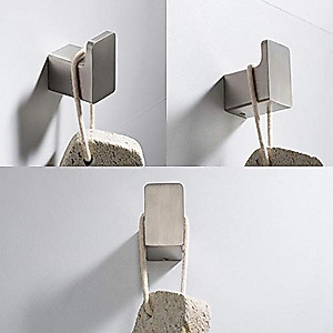 Kraus Stelios Bathroom Robe and Towel Hook, Brushed Nickel Finish, KEA-19901BN