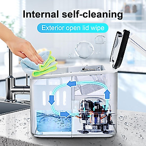 Ice Maker Countertop 9 Pcs Ice in 6 Mins 33lbs/24h Stainless Steel Compact Ice Maker Machine with Self Cleaning for Home, Restaurants, Bars, and RV