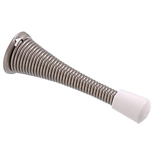 The Hillman Group 592590 Spring Doorstop Satin Nickel 2-Pack