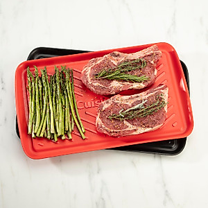 Cuisinart CPK-200 Grilling Prep and Serve Trays, Black and Red Large 17 x 10. 5