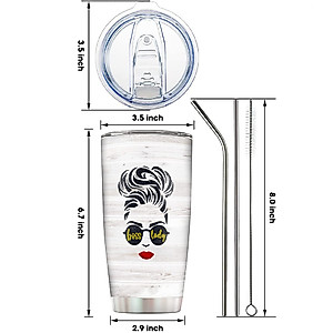 HYMONA Boss Gifts For Women Boss Travel Mug Boss Cup World Best Boss Gifts For Female Boss Christmas Birthday Gifts For Women Boss 20 Oz