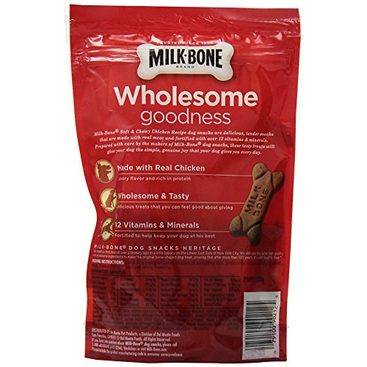 Milk-Bone Soft & Chewy Chicken Recipe Dog Treats, 5.6-Ounce (Pack Of 5)