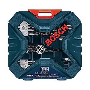 BOSCH MS4034 Drilling and Driving Set (34-Piece) , Black