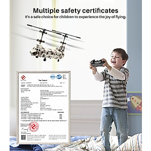 SYMA Remote Control Helicopter, S52H Military Transport RC Helicopter with Altitude Hold, One Key take Off/Landing, LED Light, Low Battery Reminder, Army Helicopter Toys for Kids and Military Fans