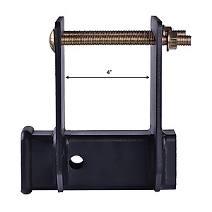 Towever 83803 Towever Trailer Hitch Receiver, RV Bumper Hitch Receiver 2 Inch for 4 x 4 Inches Square RV Bumper Rack Trailer Towing Purpose