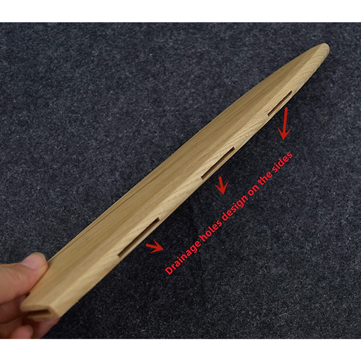 Aibote Handmade Natural White Maple Wood Japanese Chef Knives Magnetic Sheath Sakimaru Yanagiba Santoku Sakimaru Kiritsuke Deba EEL Knife Sheath Case Holder Wooden Cover (Sakimaru,300MM)