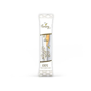 HoneyGo Luxury Hive Wild Flower Honey Spoons | Safe Sealed - From Turkish Beekeepers with Premium, Natural Flavors - Non-GMO Honey all ages,30 Spoons