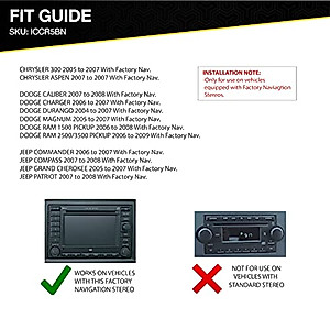 SCOSCHE Install Centric ICCR5BN Complete Basic Installation Solution for Installing an Aftermarket Stereo Compatible with Select 2004-09 Chrysler, Dodge & Jeep Vehicles with Navigation