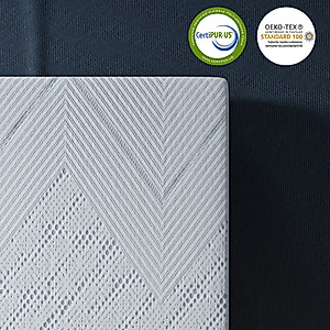 BedStory 4 Inch Memory Foam Mattress Topper Queen Size, Firm Pain-Relief & Motion-Isolation Bed Topper, Bamboo Charcoal & Gel Infused Cooling Pad, Skin-Friendly Cover Non-Slip, Bed RV Elder Adult Kid