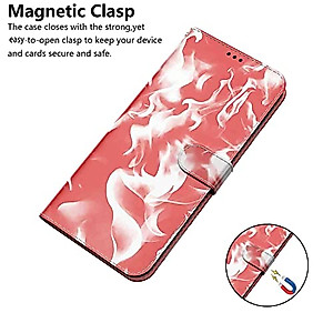 SHOYAO Phone Cover Wallet Folio Case for Oppo REALME 7 PRO, Premium PU Leather Slim Fit Cover for REALME 7 PRO, Horizontal Viewing Stand, Precise Match, Red
