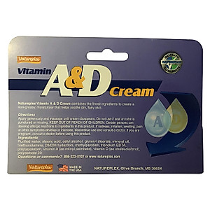 Vitamin A&D Moisterizing, Soothing Cream, 2 x 1.5 oz Bottles (for Dry, Flaky Skin)