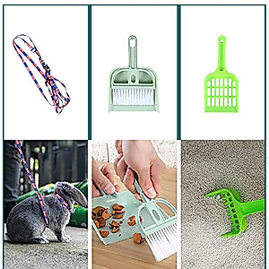 Hptmus Rabbit Litter Box - Turquoise Corner Litter Box Rectangular Pet Litter Box Bunny Accessories Plastic Litter Box for Small Animals