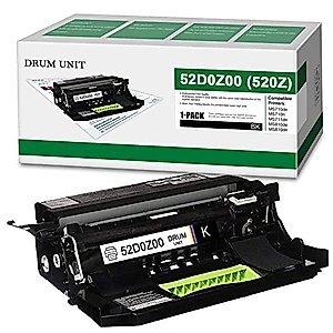 520Z 52D0Z00 Compatible (1 Pack, Black) Imaging Drum Unit Replacement for Lexmark MS710dn MS710n MS711dn MS810de MS810dn MS810dtn MS810n MS811dn MS811dtn MS811n MS812de MS812dn MS812dtn Printer - NUC