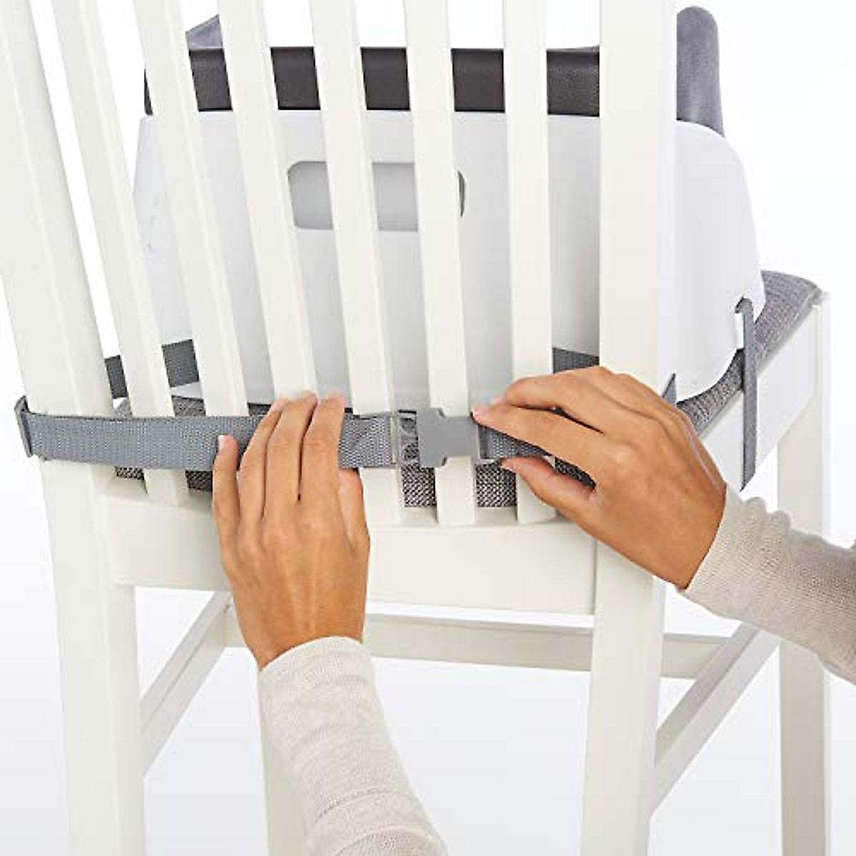 Ingenuity SmartClean Toddler Booster Seat for Dining Table with 3-Point Harness Straps, 1 Count (Pack of 1)