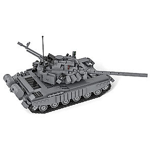 Topoo Tank Building Kit WW2 Military War Battle Tank Sets Army Vehicles Model - T-72 Russian Main Battle Tank, 776 PCS