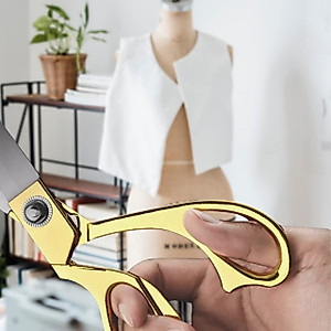 Stainless Steel Scissors Gold Scissor Professional Heavy Duty Sharp Scissors 10.5" Scissors All Purpose Fabric Scissors Professional Sharp Scissors Heavy Duty Craft Scissors Heavy Blades Scissors
