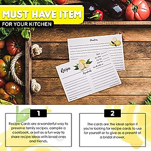 50-Pack Durable Recipe Cards 4x6 |Double Sided Recipe Cards | Chicken Recipe Cards|10pt Matte 4x6 Recipe Cards |Large 4x6 recipe cards double sided for Easy Writing| Recipe Cards for Bridal Shower