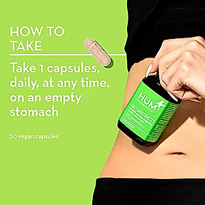 HUM Gut Instinct - Gut Health Daily Probiotic Blend for Overall Digestive Health - Lactobacillus + Bifidobacterium Strains for Bloating Relief, Immune Support + Healthy Gut Diversity (30 Capsules)