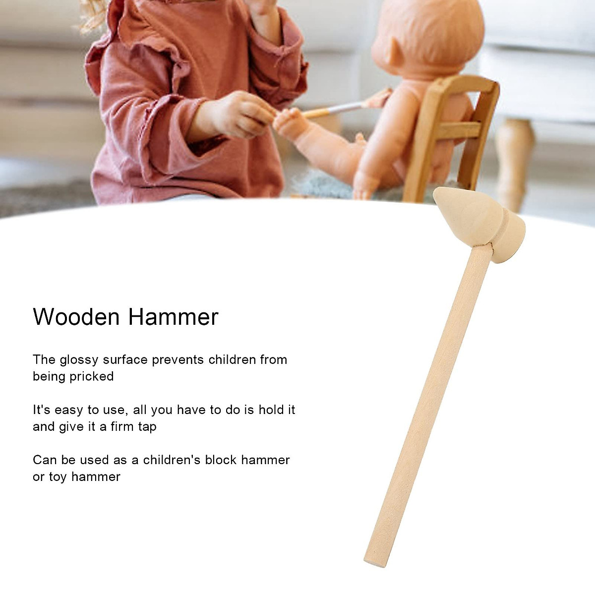 35Pcs Mini Wooden Hammer Hardwood Hammer Knockout Hammer Kids Toys Shell Cracker Accessories for Seafood Lobster Tool Leather Craft