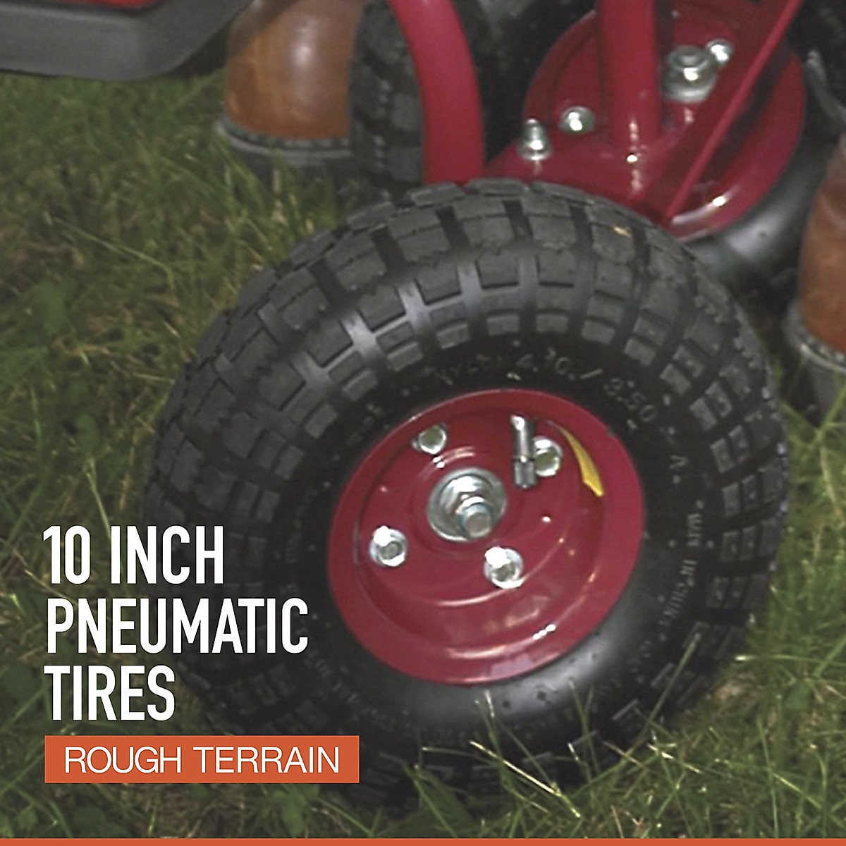 Ironton Rolling Garden Seat with Turnbar