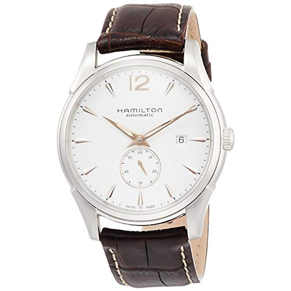 Hamilton Men's H38655515 Jazzmaster Slim White Dial Watch