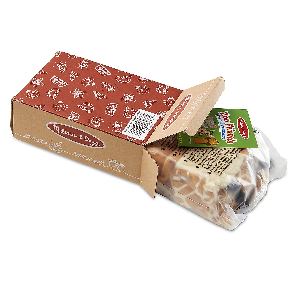 Melissa & Doug Zoo Friends Hand Puppets Puppets and Theaters Themed Puppet Sets 3+ Gift for Boy or Girl