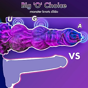 9.6" Monster Dildo Fantasy Horse Dildo with 2 Big Knots, Huge Dildo Thick Anal Dildo with Strong Suction Cup, Dragon Dildo Dog Knot Dildo for Women Sex, Anal Toys for Men Gay, Adult Toys for Women Men