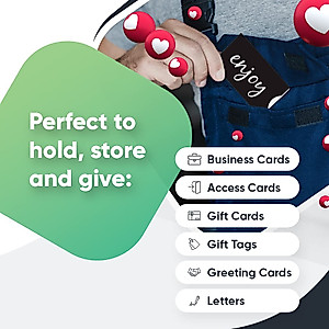 Swipe It Gift Card Holder Sleeves Paper 100 Pack Bulk for Thank You, Birthday, Fathers Day, Housewarming, Wedding, Anniversary, Baby Shower, Spa, Enjoy, Black