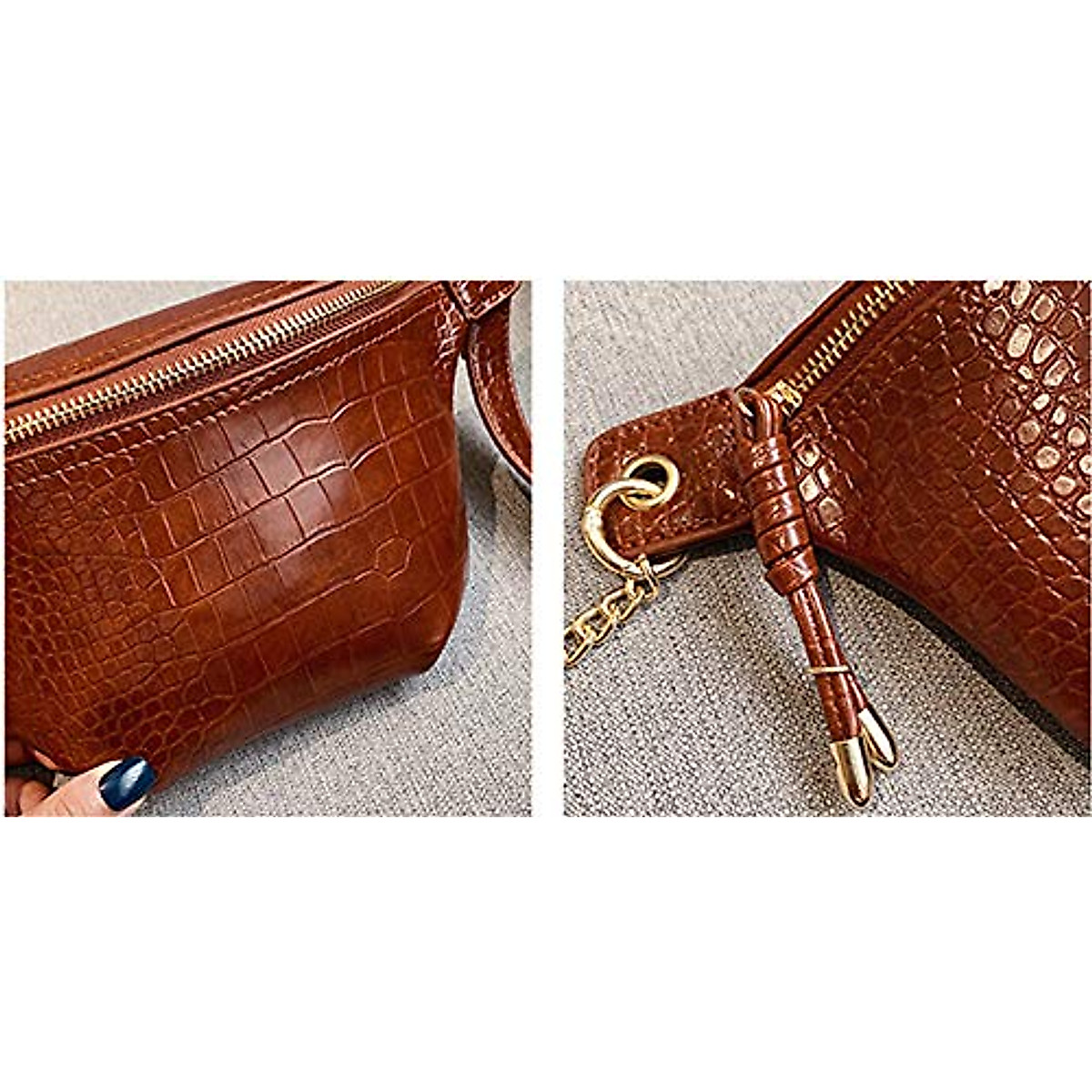 Women's Fashion PU Crossbody Bag Chest Pocket Shoulder Bag Shopping Bag Chest Bag Travel Pouch