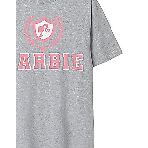 Barbie Women's Grey Marl Logo T-Shirt | Iconic Brand | Fashionable Top | Comfortable Retro Fit Movie Merchandise Gift - Large