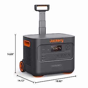 Jackery Portable Power Station Explorer 3000 Pro, Solar Generator with 3024Wh, 2x100W PD Ports, 2.4H Full Charge, Compatible with SolarSagas, for Home Backup, RV, Off-grid (Solar Panel Optional)